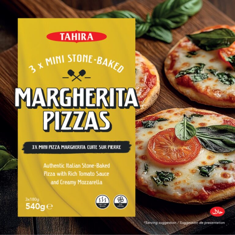 MARGHERITA PIZZAS – 3x MINI STONE-BAKED - Tahira Foods